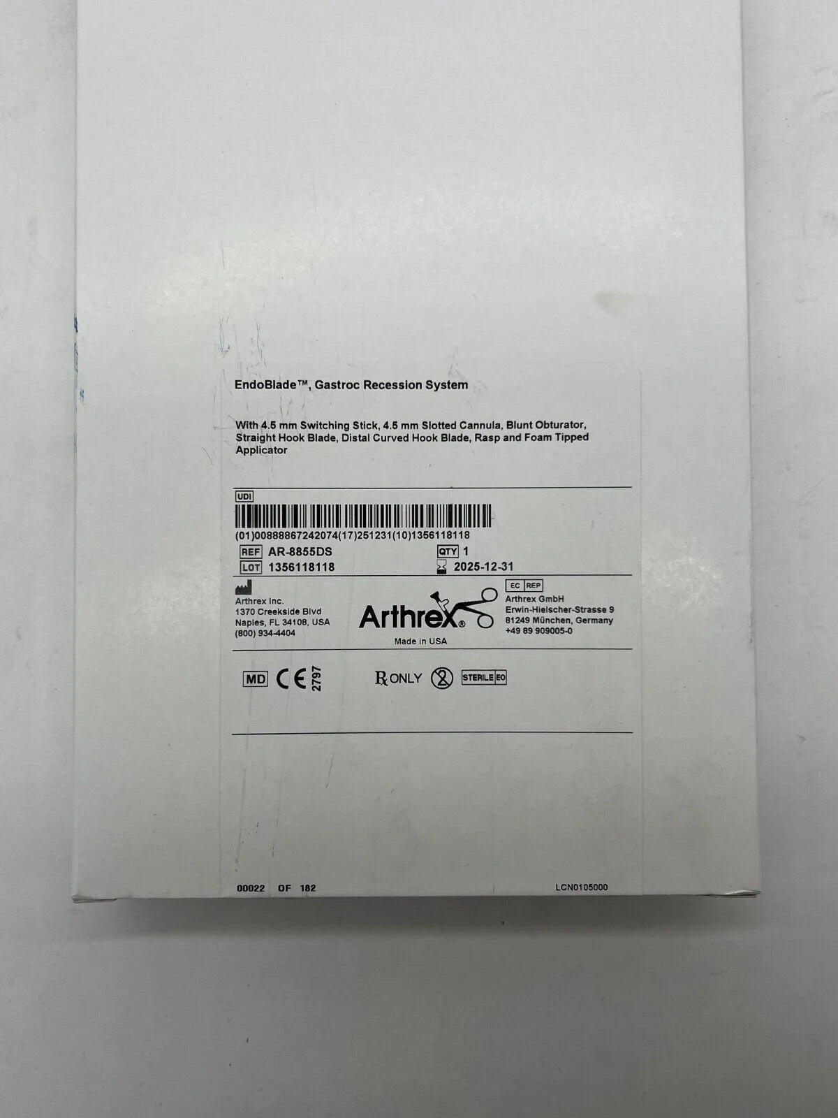 Arthrex | AR-8855DS | Gastroc Recession System – Medical Supply ...