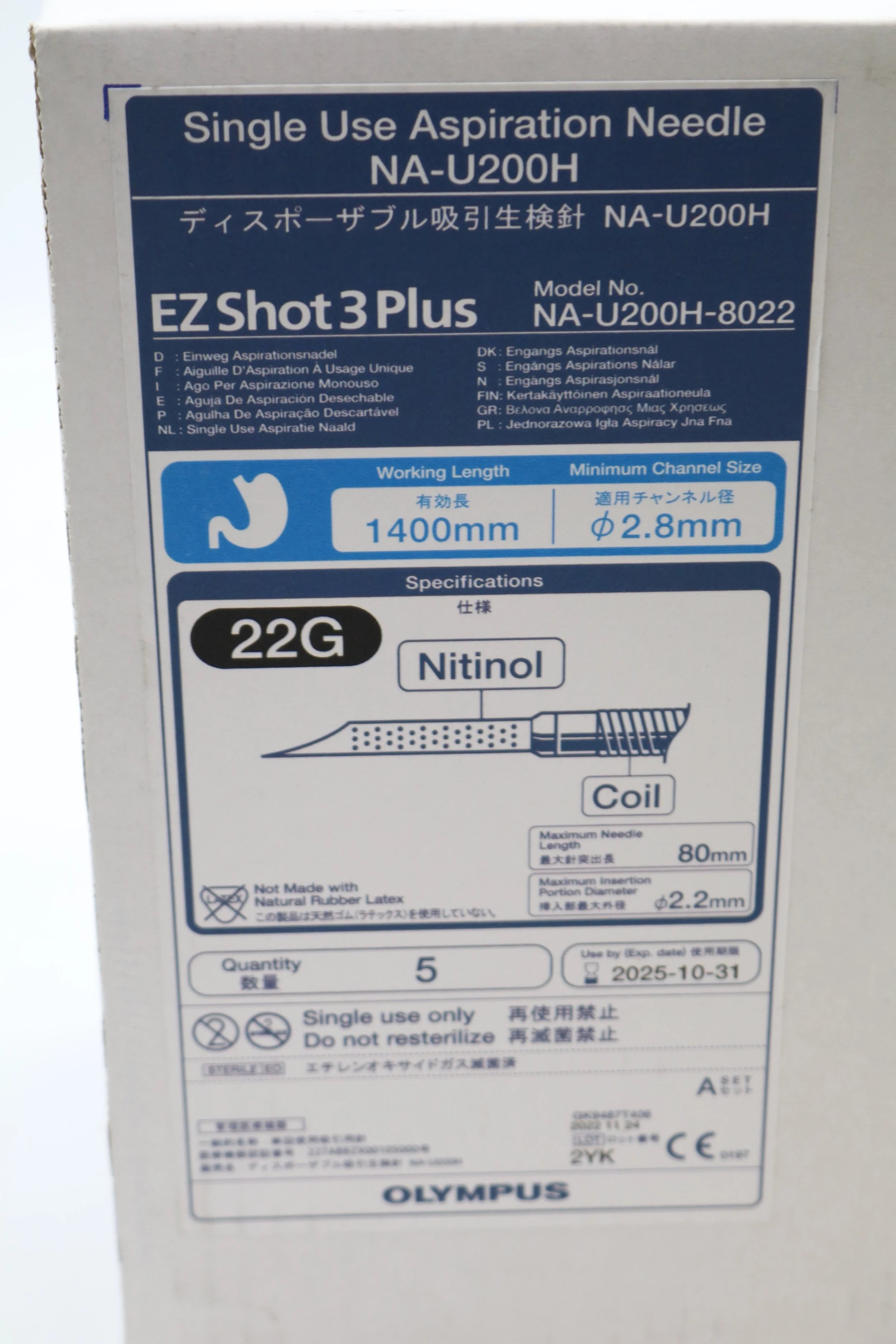 Olympus | NA-U200H-8022 | Single Use Aspiration Needle – Medical Supply ...