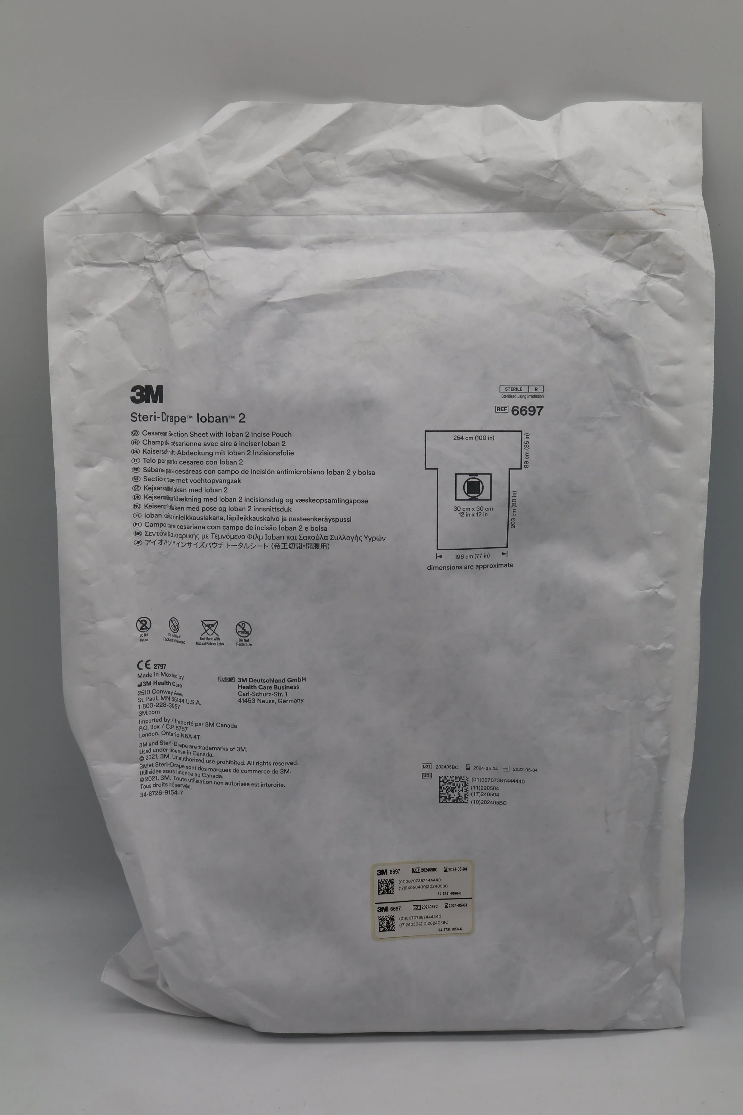 3M | 6697 | Steri-Drape Ioban 2 Cesarean Section Sheet – Medical Supply ...
