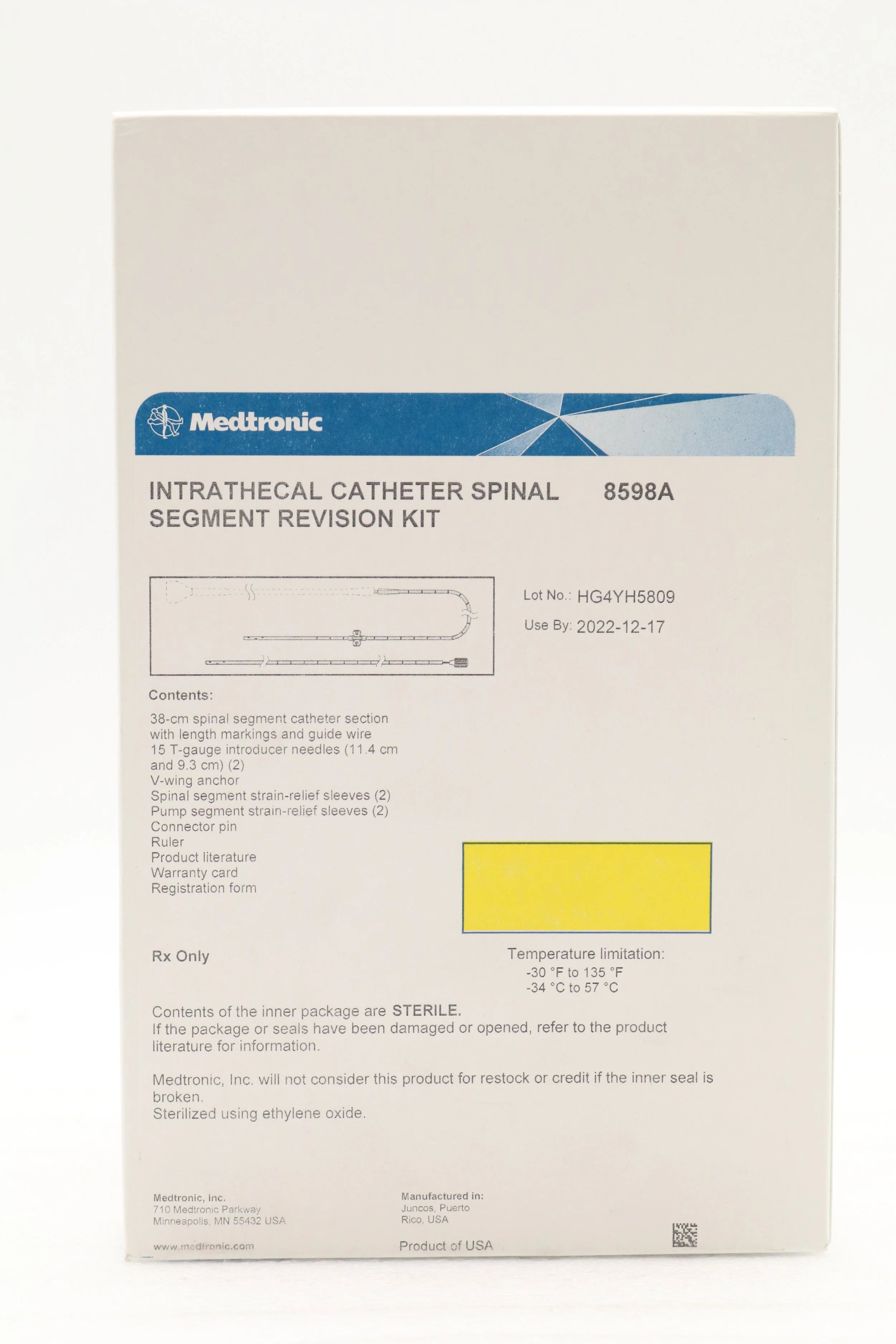 Medtronic | 8598A | Intrathecal Catheter Spinal Segment Revision Kit 3 ...