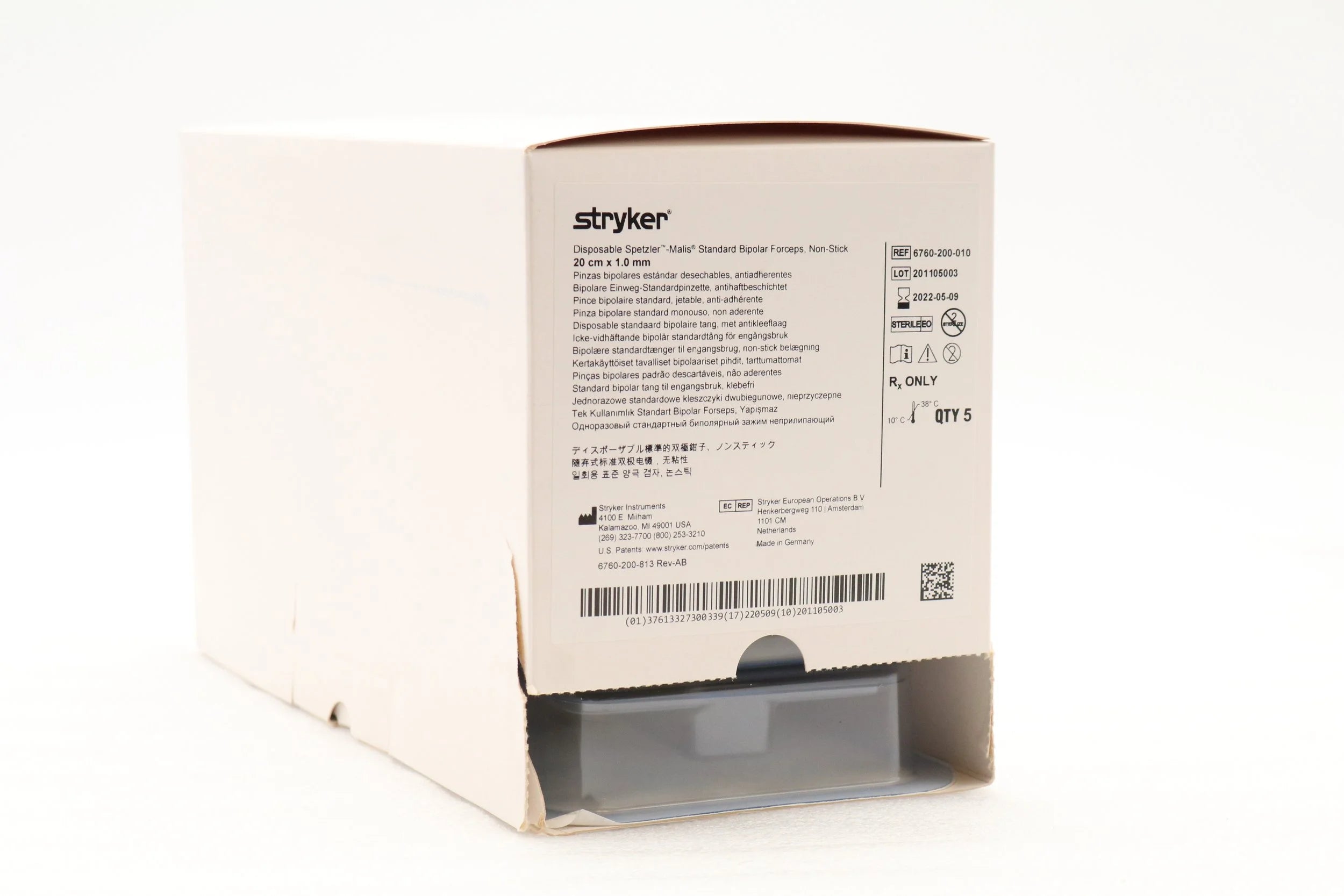 Stryker | 6760-200-010 | Spetzler-Malis Standard 8" Bipolar Forceps, 1 ...