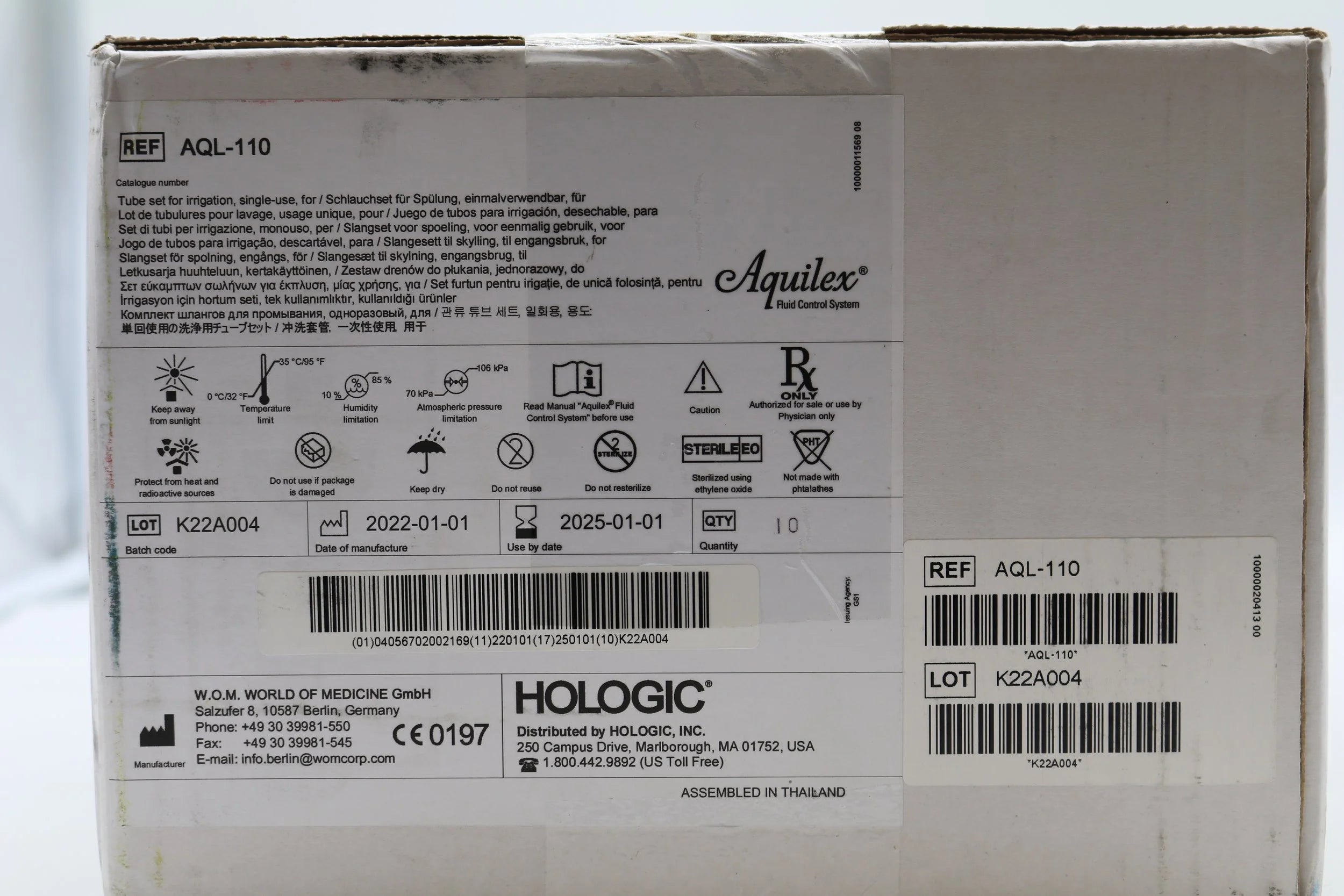 Hologic | AQL-110 | Tube Set, Inflow, For Aquilex Fluid Control System ...