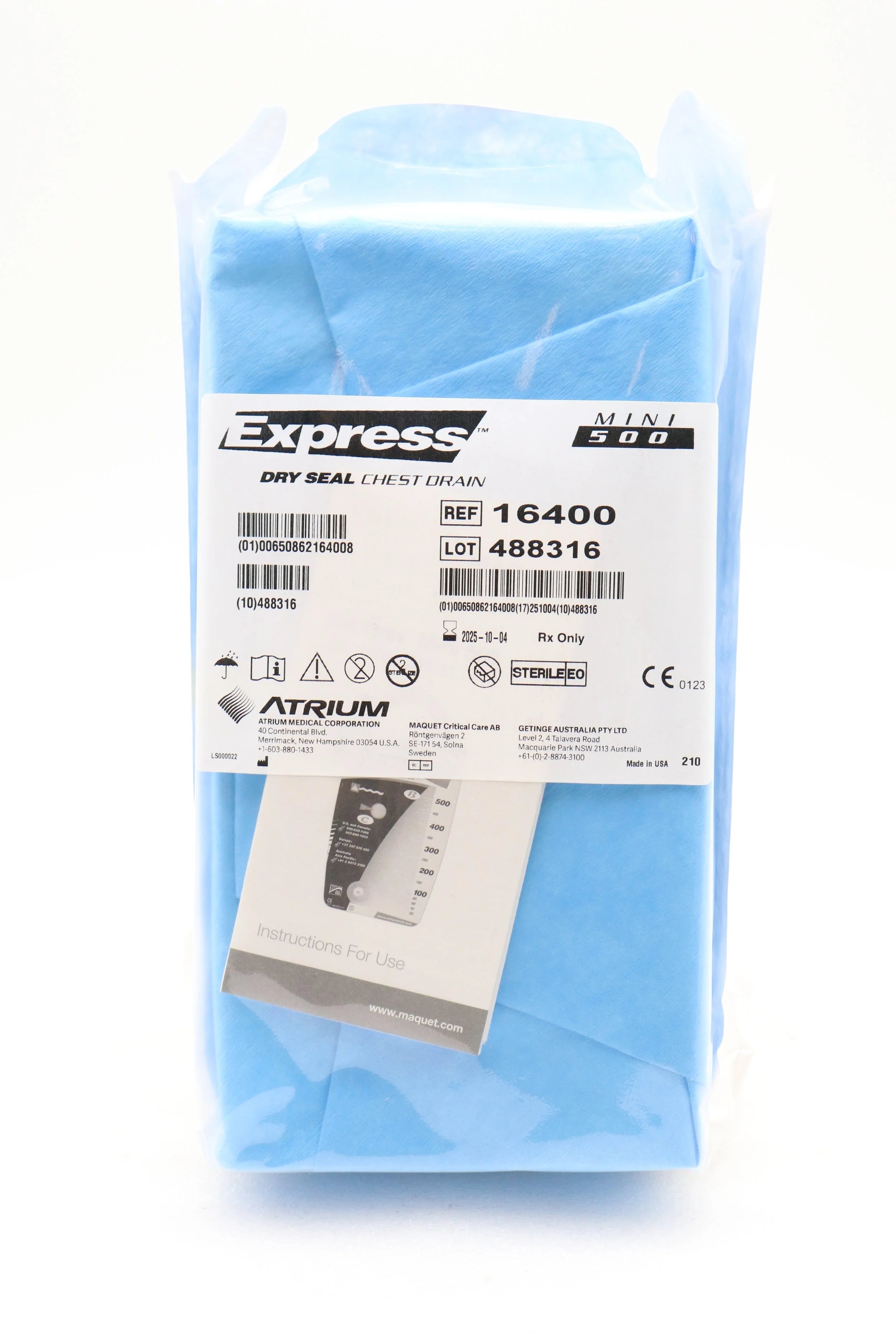 Atrium | 16400 | Mini 500 Dry Seal Chest Drains – Medical Supply ...