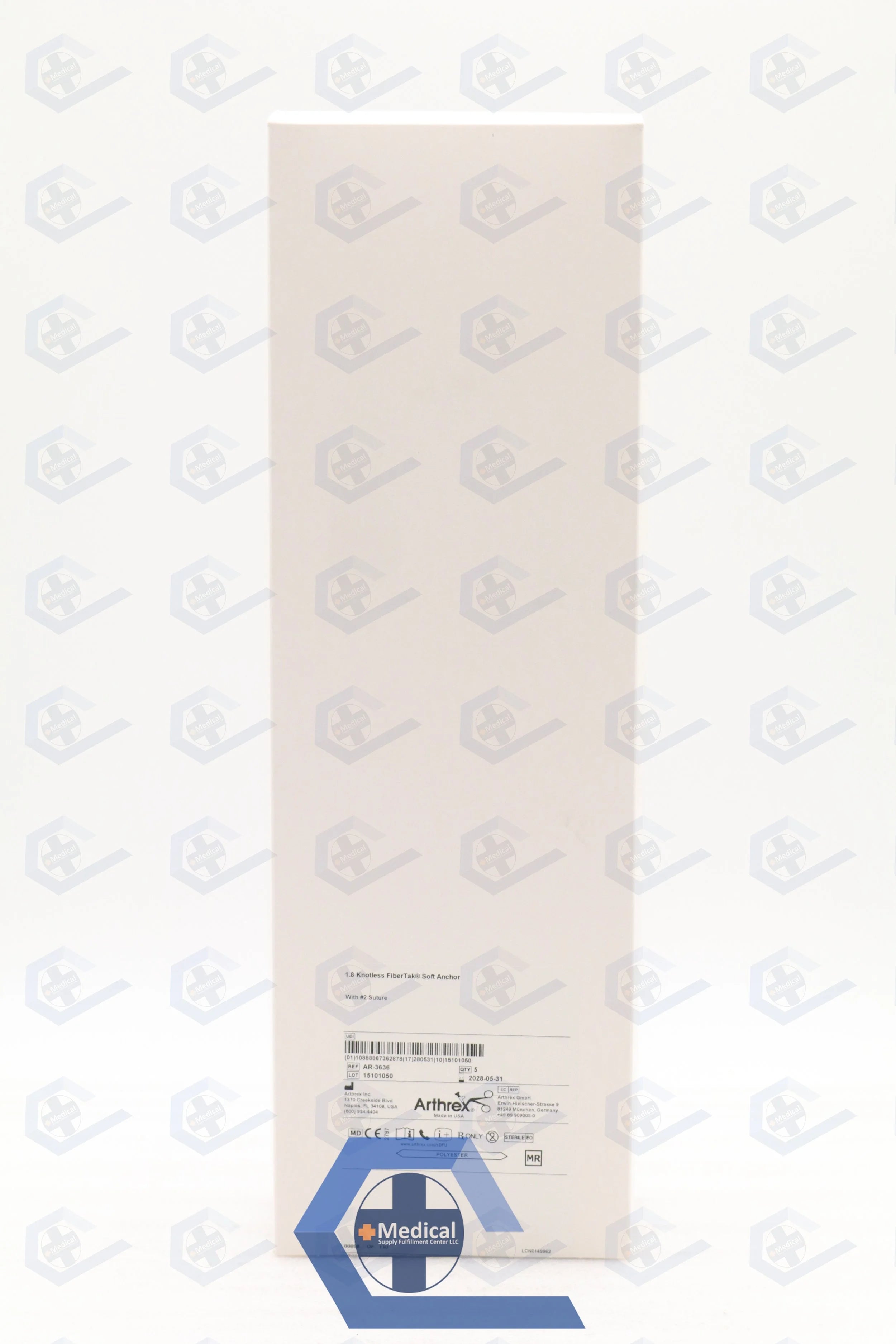Arthrex | AR-3636 | Knotless 1.8 Fibertak Soft Anchor Gen2 W #2 Suture ...